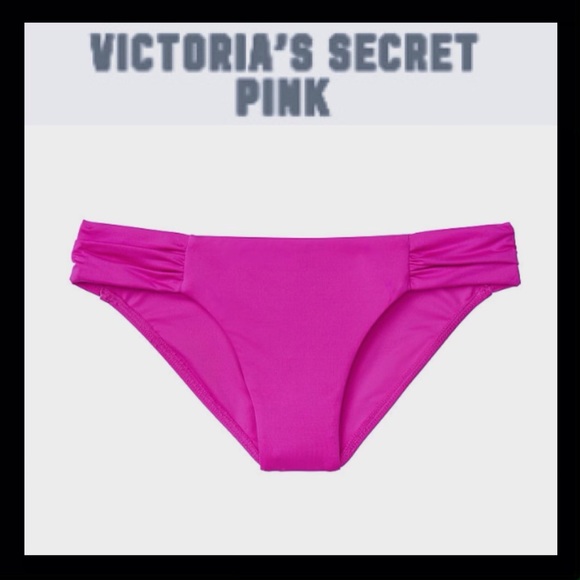 PINK Victoria's Secret | Swim | Nwot Vs Pink Ruched Hipster | Poshmark
